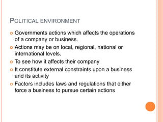 overview of political enviornment | PPT