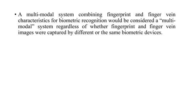BIOMETRY - MULTIMODAL BIOMETRICS AND ITS CHARACTERISTICS , POSITIVE AND ...