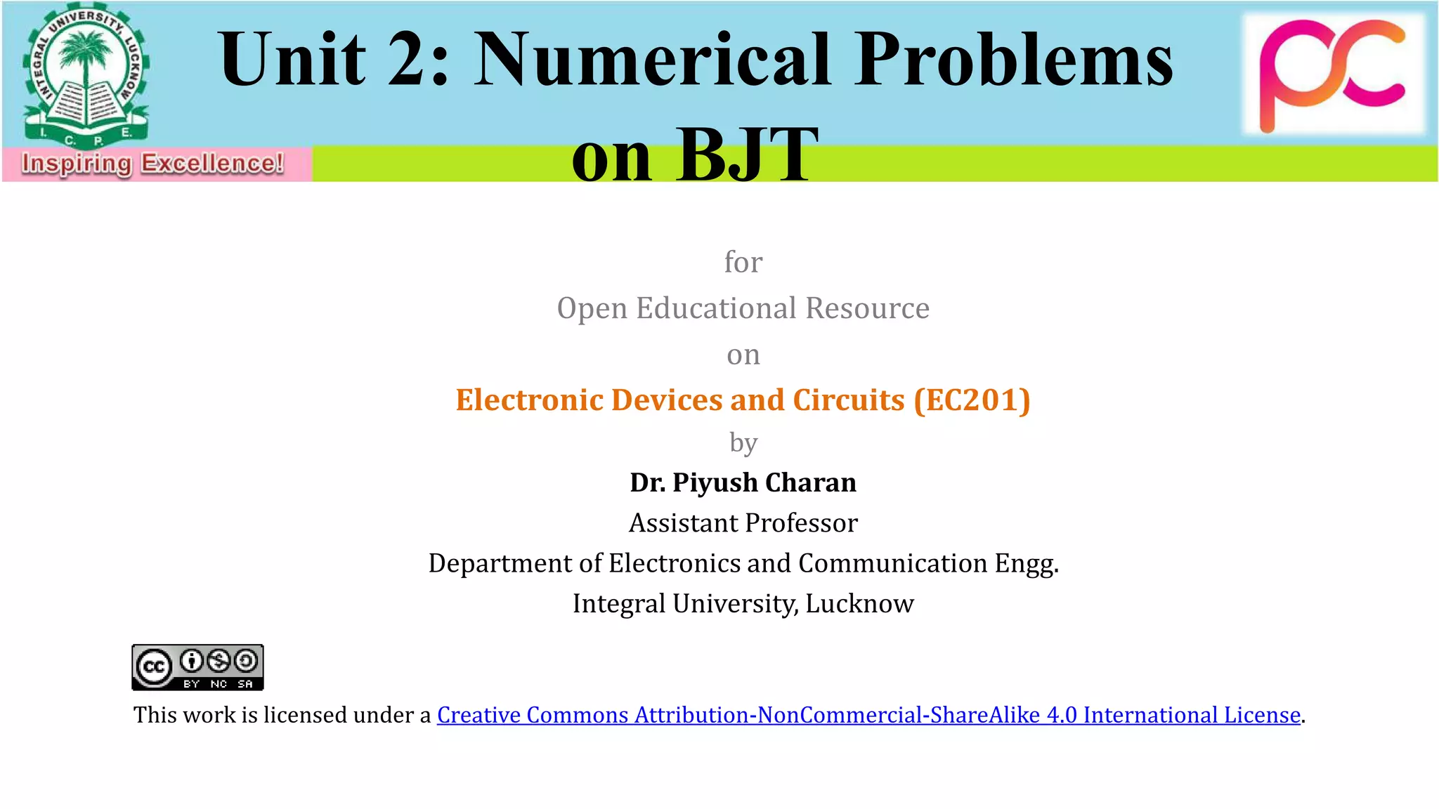 Unit 2 bjt numerical problems | PDF