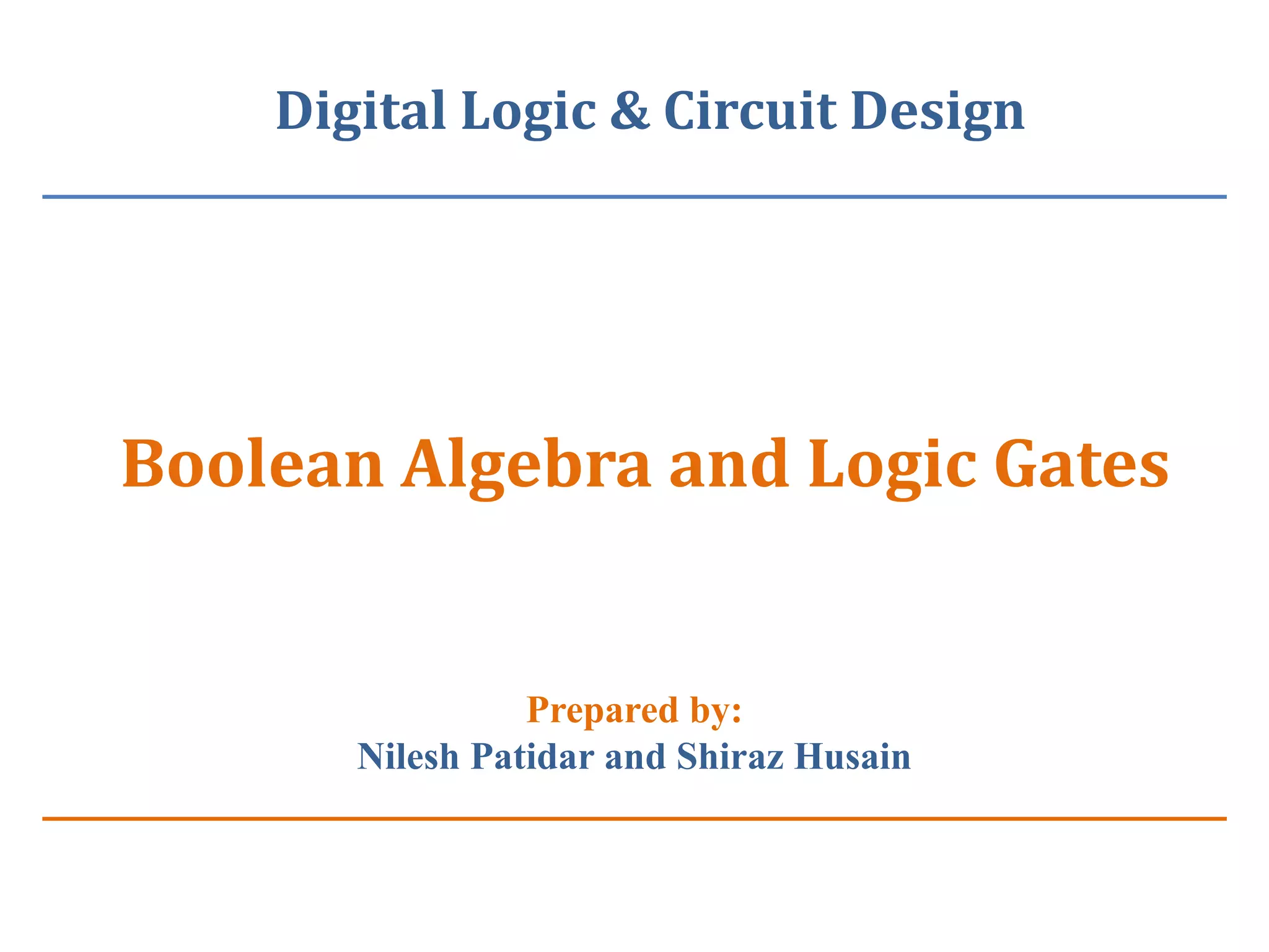 Unit 2 Boolean Algebra And Logic Gates Pdf