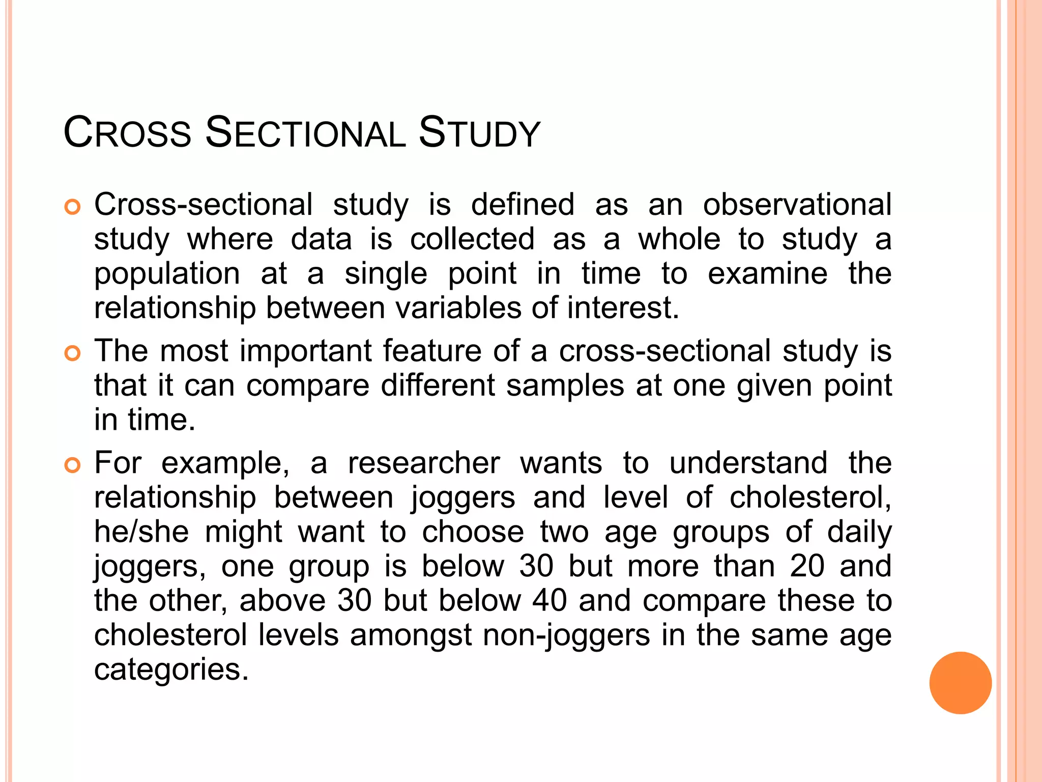Cross sectional vs Longitudinal Study | PPTX