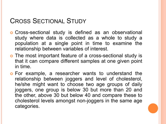 Cross sectional vs Longitudinal Study | PPTX | Running and Jogging ...