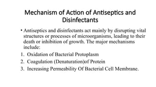 Antiseptics and Disinfectants: Classification, Mechanism of Action and ...