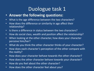 AS Drama: Unit 2 Building the Character | PPT