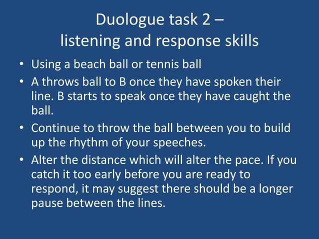 AS Drama: Unit 2 Building the Character