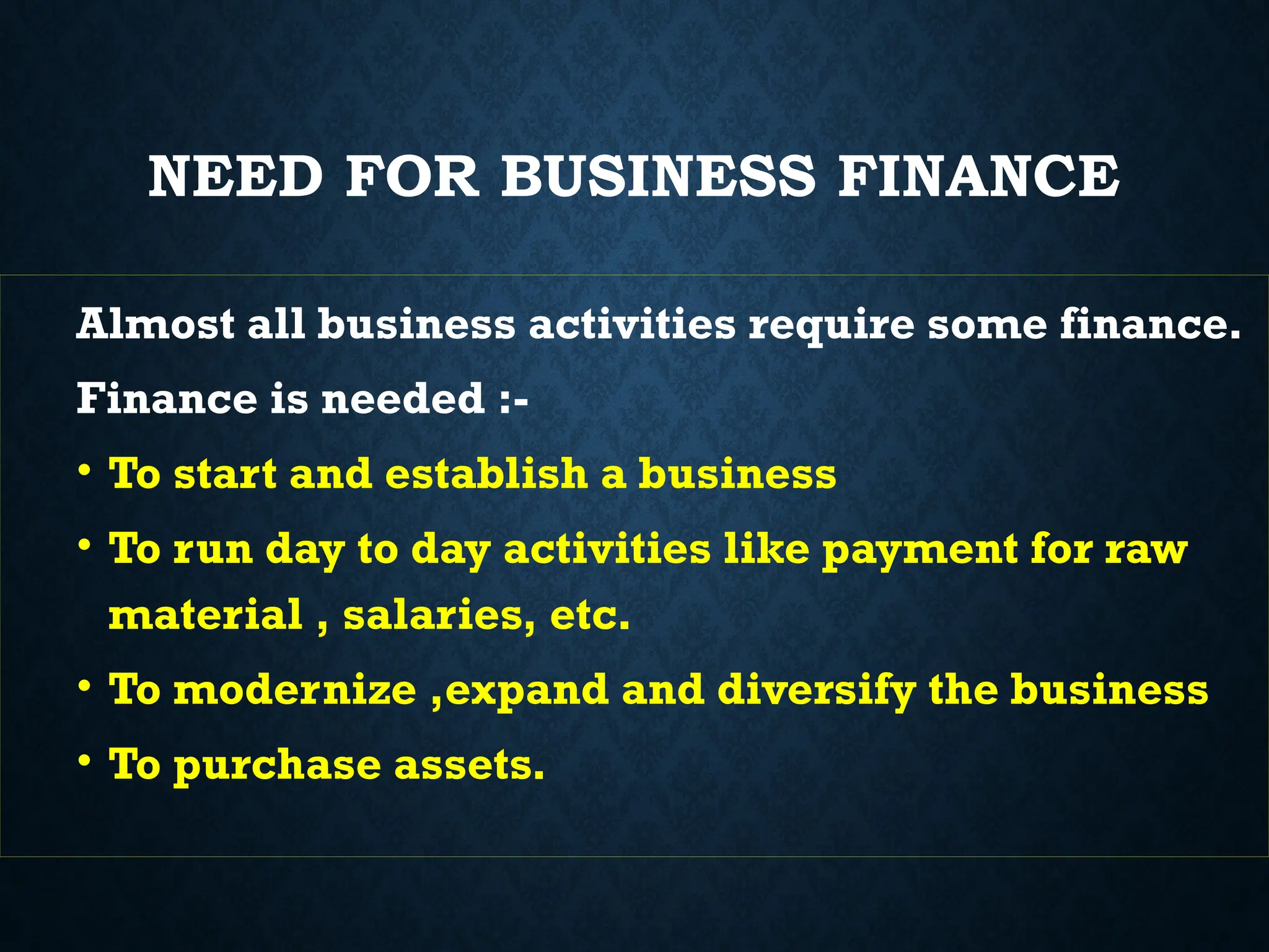 Unit 2 Business Finance Chapter 1 Lesson 1 SOurces of funds for ...