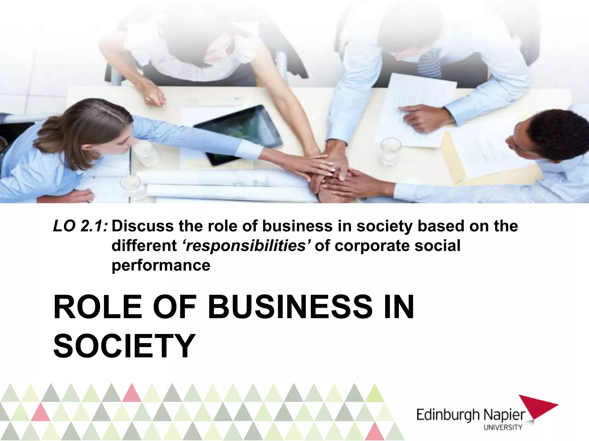 Lecture: Role of Business in Society | PPTX
