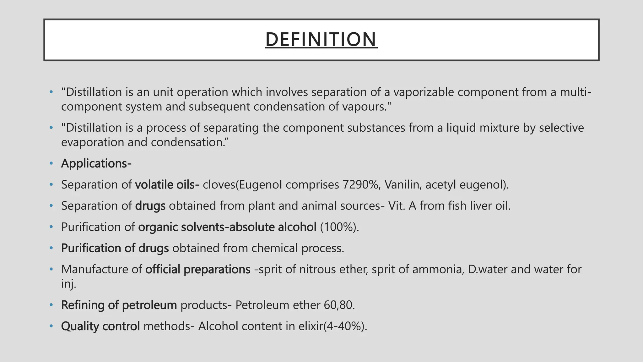 Basic Principles and methodology of distillation | PPTX