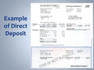 Unit 2C - Money - Paychecks | PPT