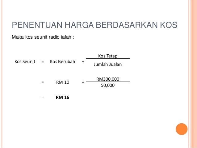 Unit 2 Campuran Pemasaran - Perletakan Harga