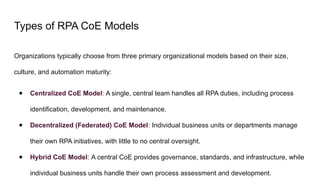 UNIT 2 Center of Excellence ,Types and their applications.pptx