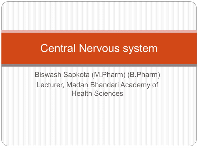 Unit 2 central nervous system | PPT