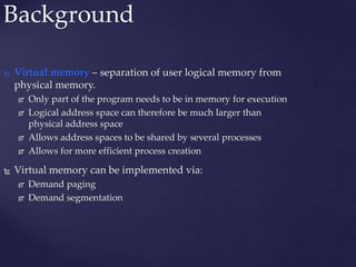 Unit 2chapter 2 memory mgmt complete | PPT