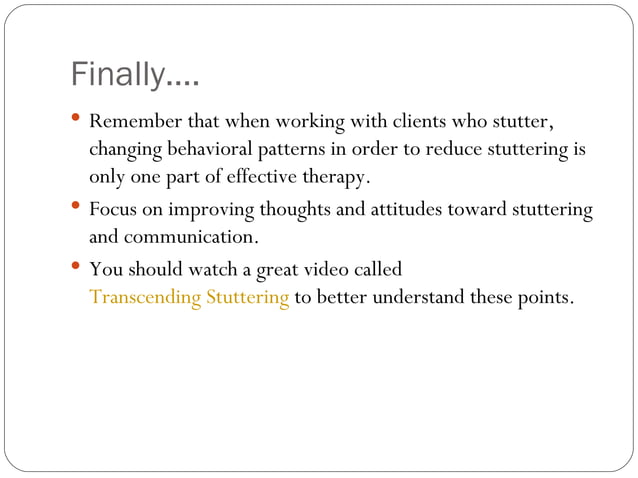 Unit 2 characteristics of pws and the abcs of stuttering | PPT | Brain ...