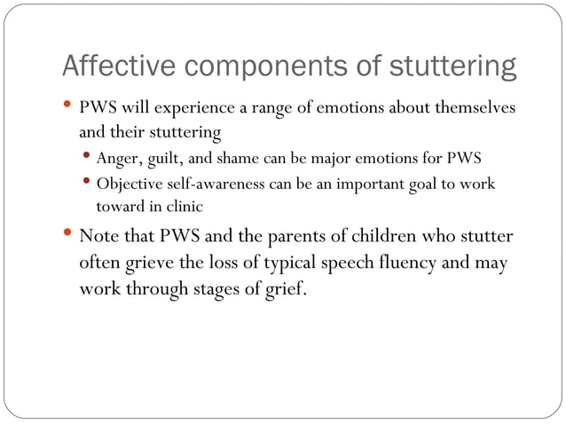 Unit 2 characteristics of pws and the abcs of stuttering | PPT | Brain ...