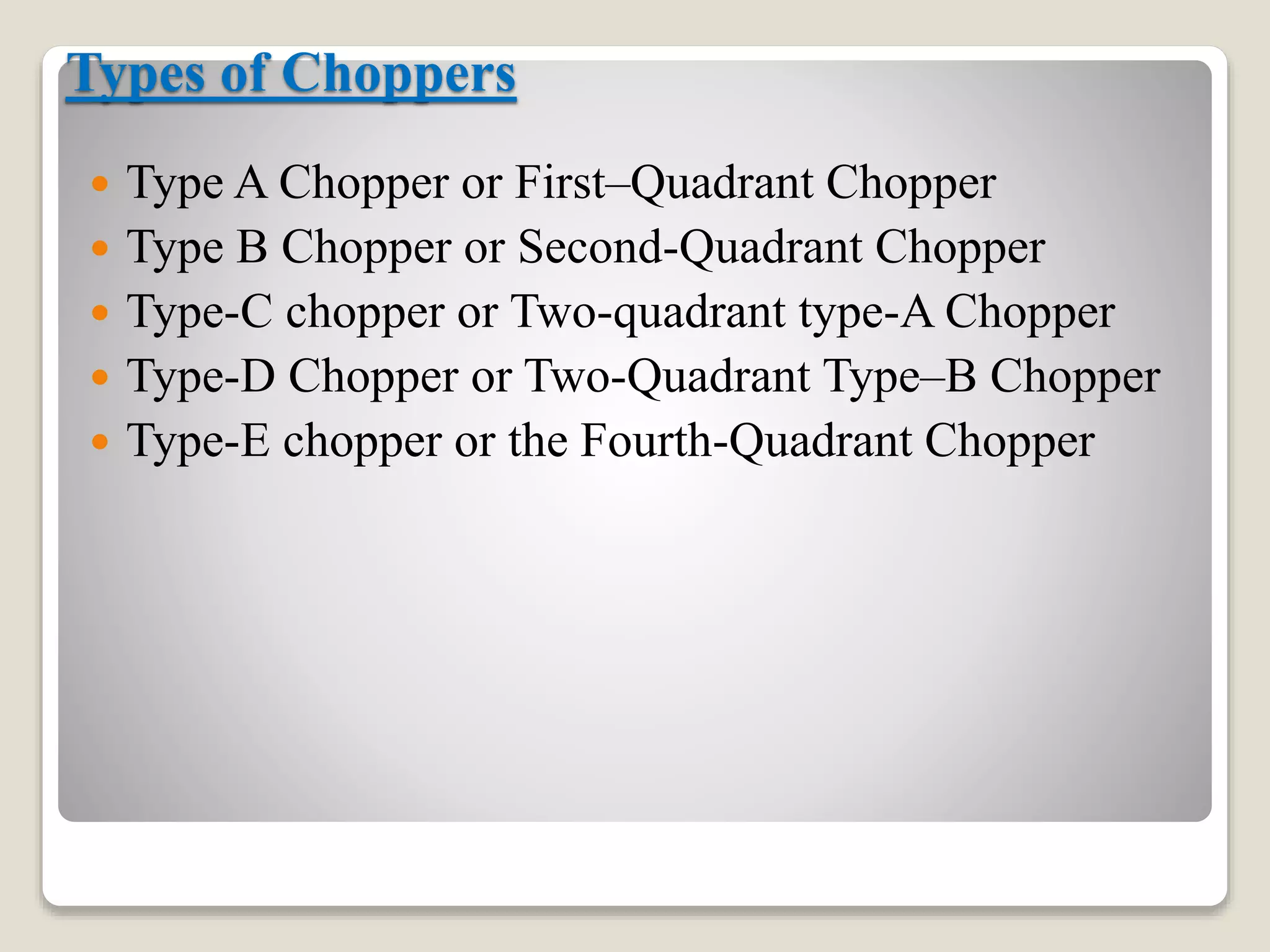 Unit 2 choppers | PPTX