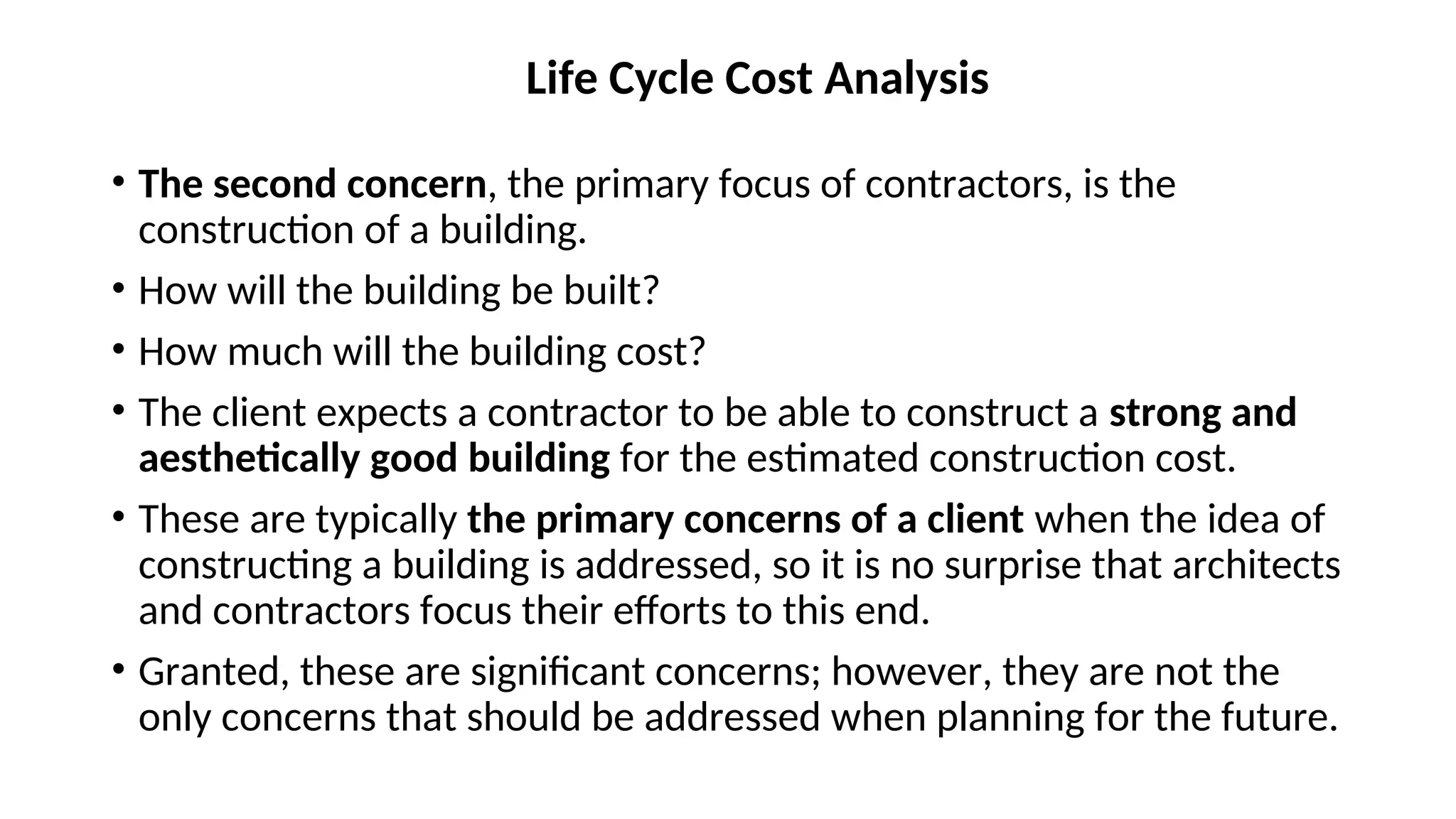 Life cycle cost Analysis part of civil engineering | PPT