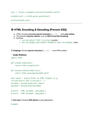 Unit 2 Client-Side Encoding in Web Security | DOCX
