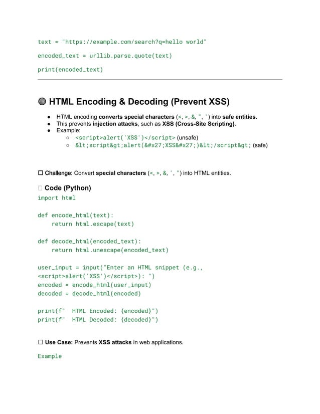 Unit 2 Client-Side Encoding in Web Security | DOCX