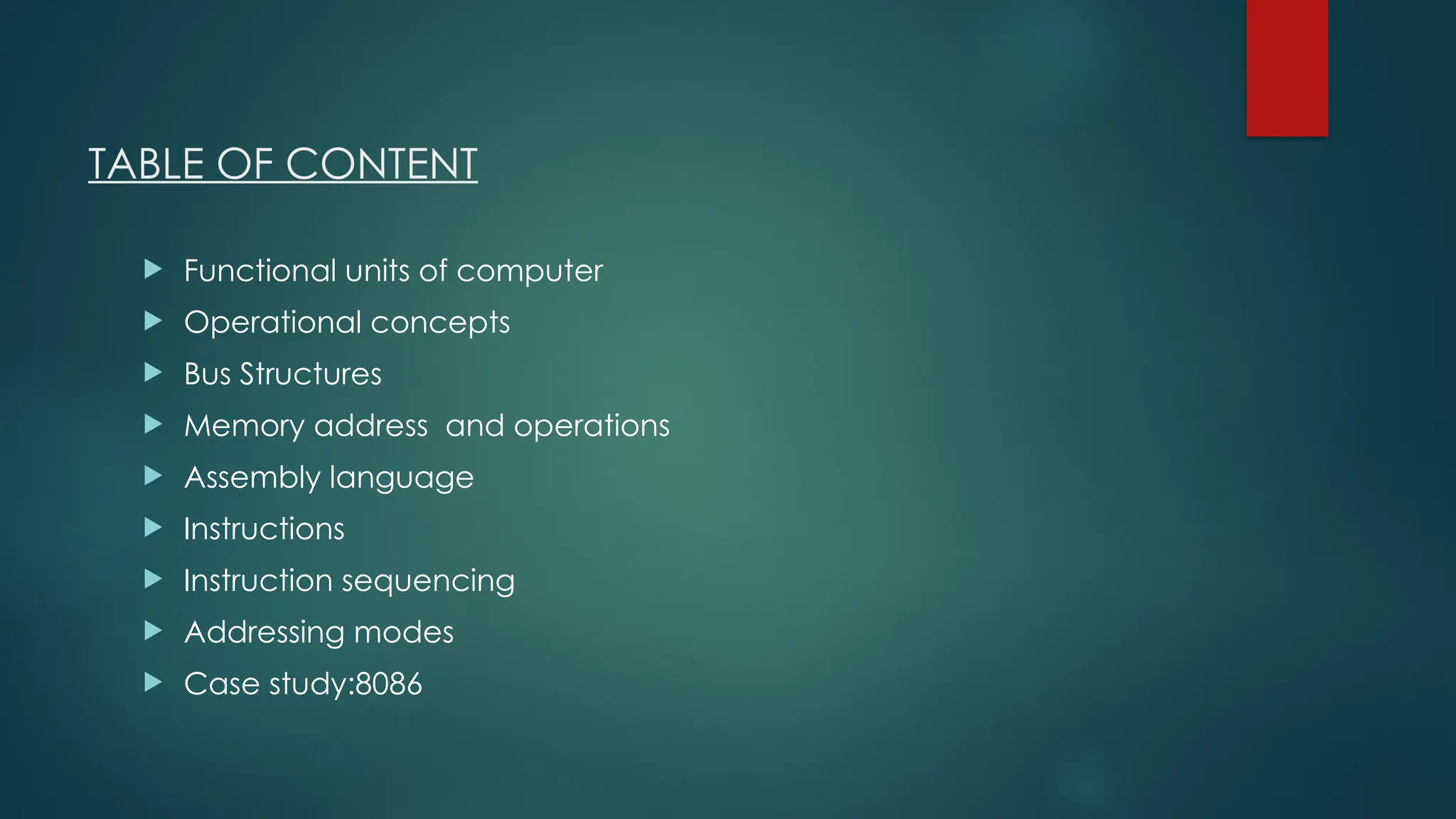 Computer Organization and Architecture presentation | PPTX