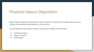 Coating and deposition process | PDF