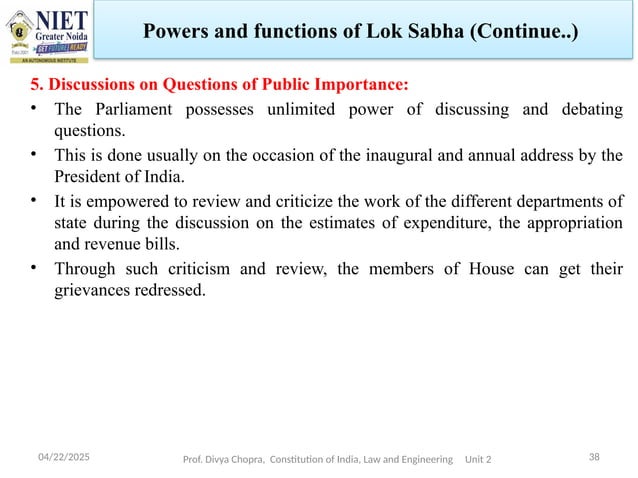 Unit2 COI.pptx on constitution of India. | PPT