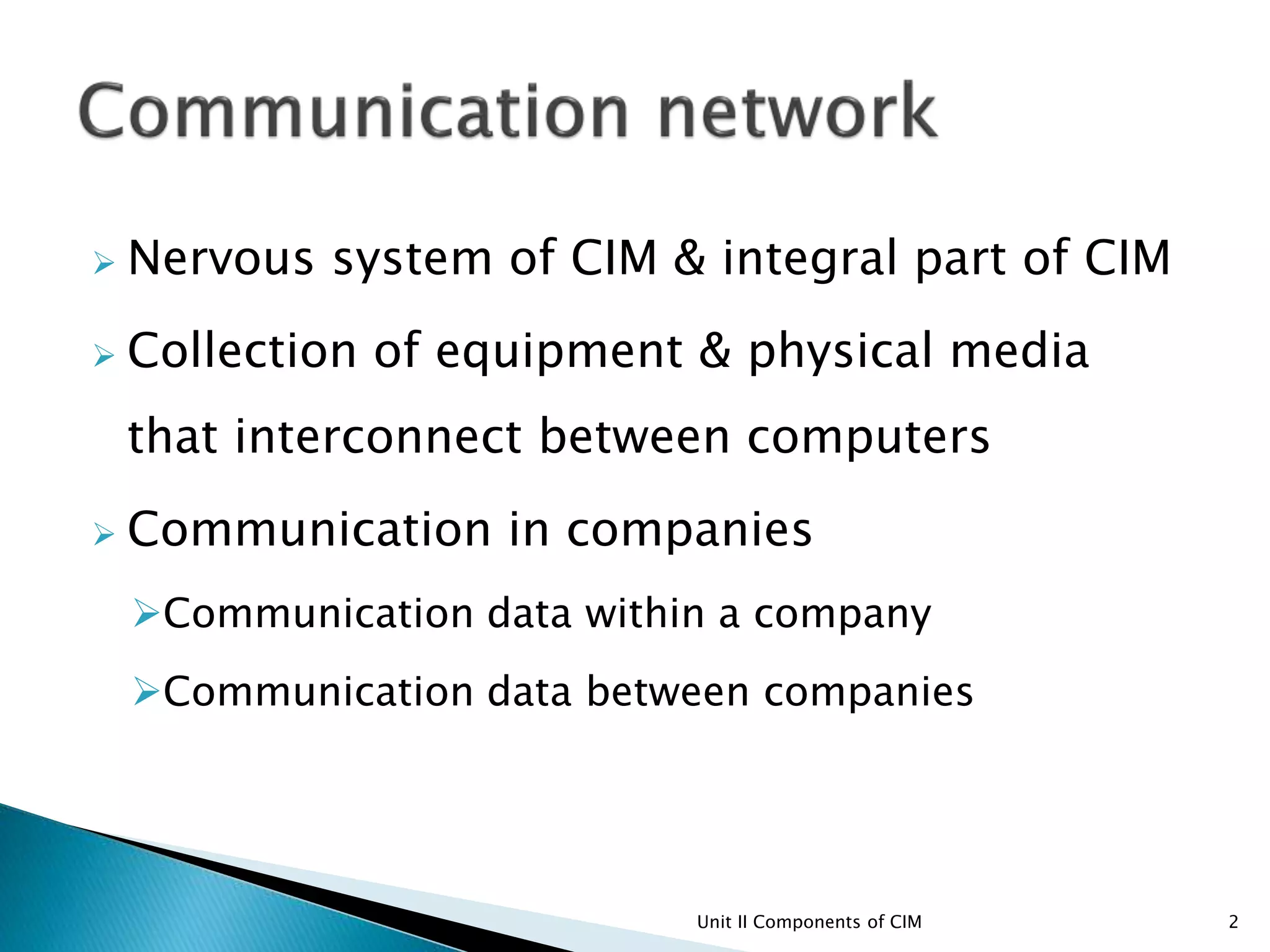 Unit2 network communication for CIM | PPTX