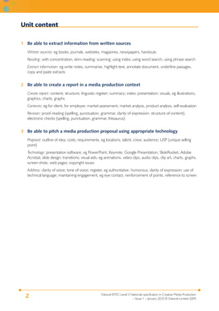 Unit 2 communication skills for creative media production | PDF
