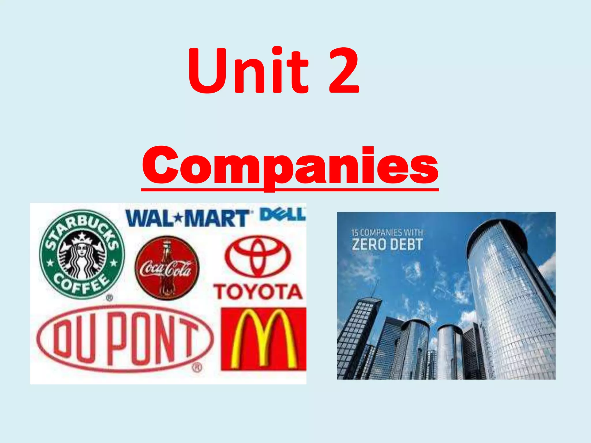 Unit 2 companies 3 | PPTX