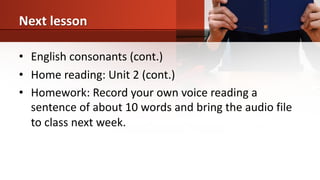 Unit 2: Consonants - English for beginners | PDF