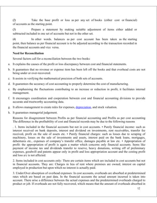 unit 2 cost accounting- Tender and Quotation & Reconciliation Statement ...