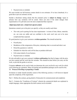 unit 2 cost accounting- Tender and Quotation & Reconciliation Statement ...