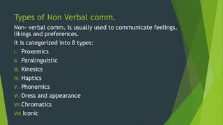 Counselling: Verbal & Non verbal communication. | PPTX