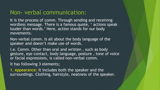 Counselling: Verbal & Non verbal communication. | PPTX