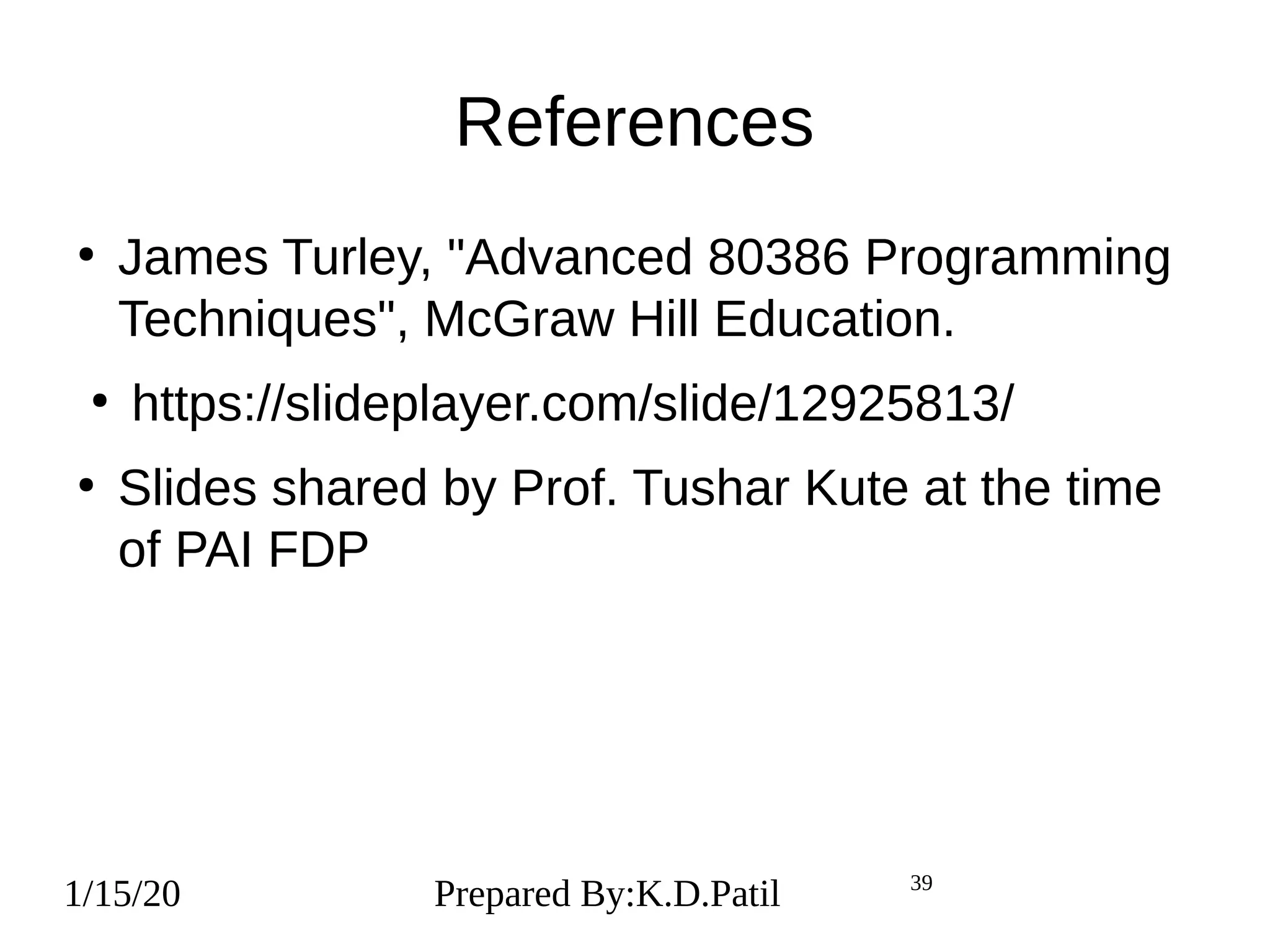 SE PAI Unit 2_Data Structures in 80386 segmentation | PPT