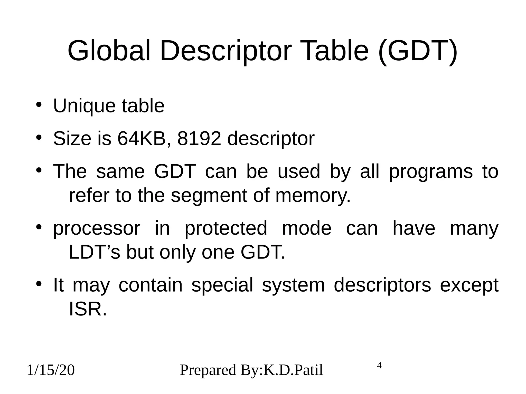 SE PAI Unit 2_Data Structures in 80386 segmentation | PPT