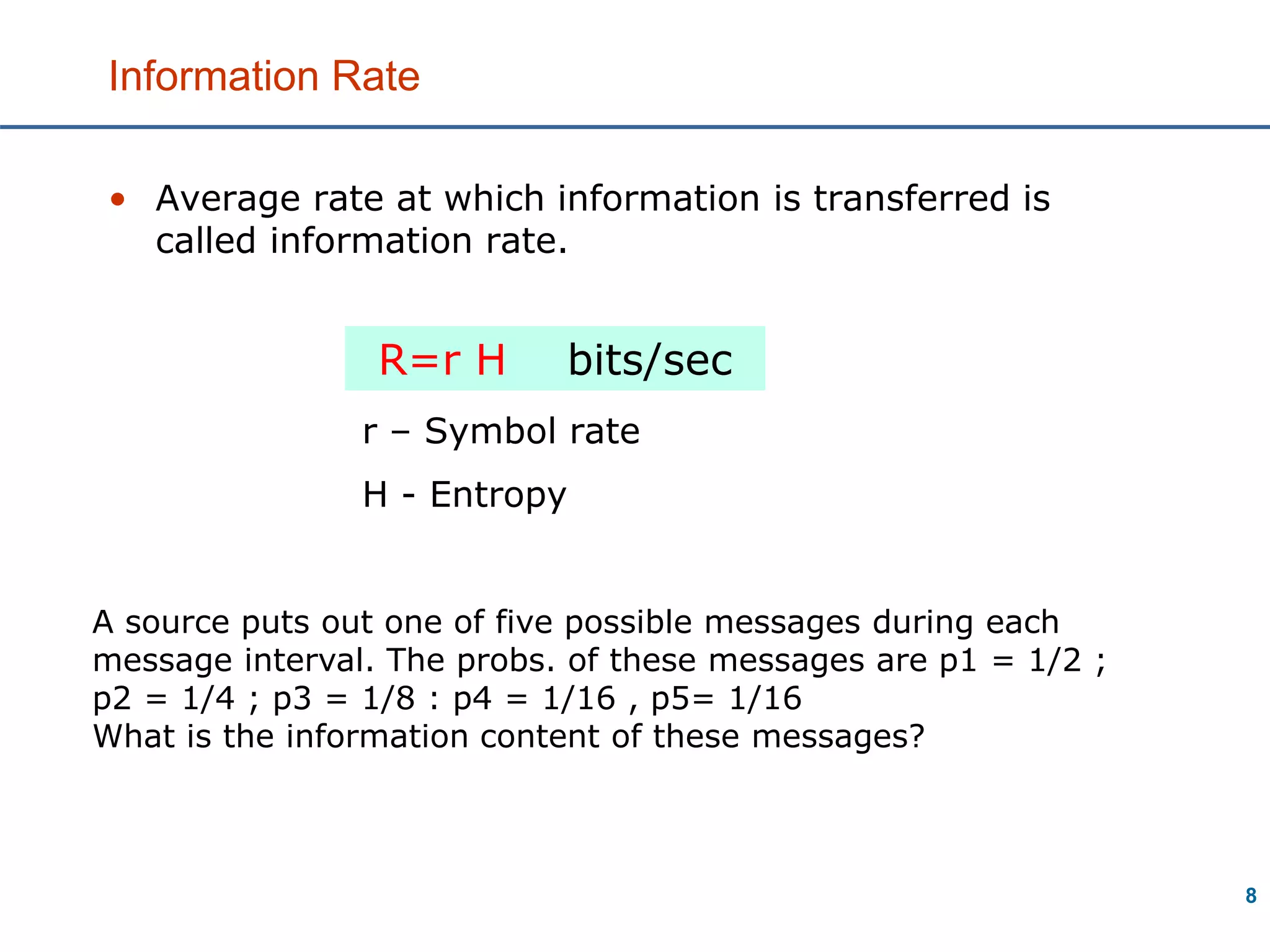 Digital Communication: Information Theory | PPT