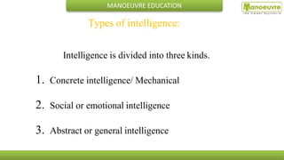 psychology intelligence theory part 2 chapter | PPTX