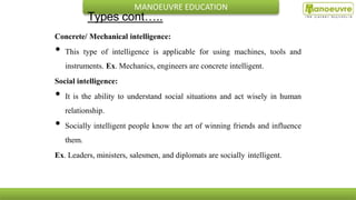 psychology intelligence theory part 2 chapter | PPTX