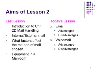 Unit 2 D Mail Handling | PPT