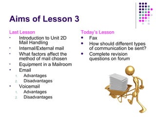 Unit 2 D Mail Handling | PPT