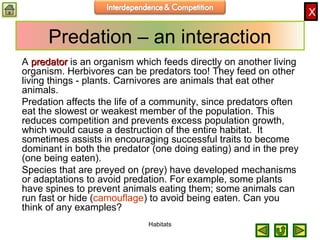 Biology M1 Ecology Habitats | PPT