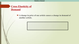 UNIT 2 Elasticity-of-Demand for BBA students. | PPTX