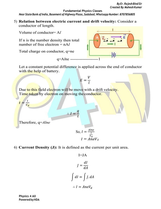 Unit 2 electric current | PDF