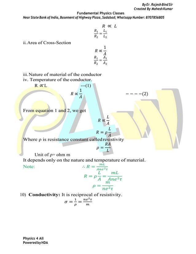 Unit 2 electric current | PDF