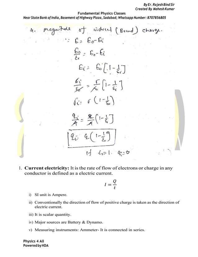 Unit 2 electric current | PDF