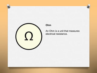 English for Electronics: electricity basic | PPT