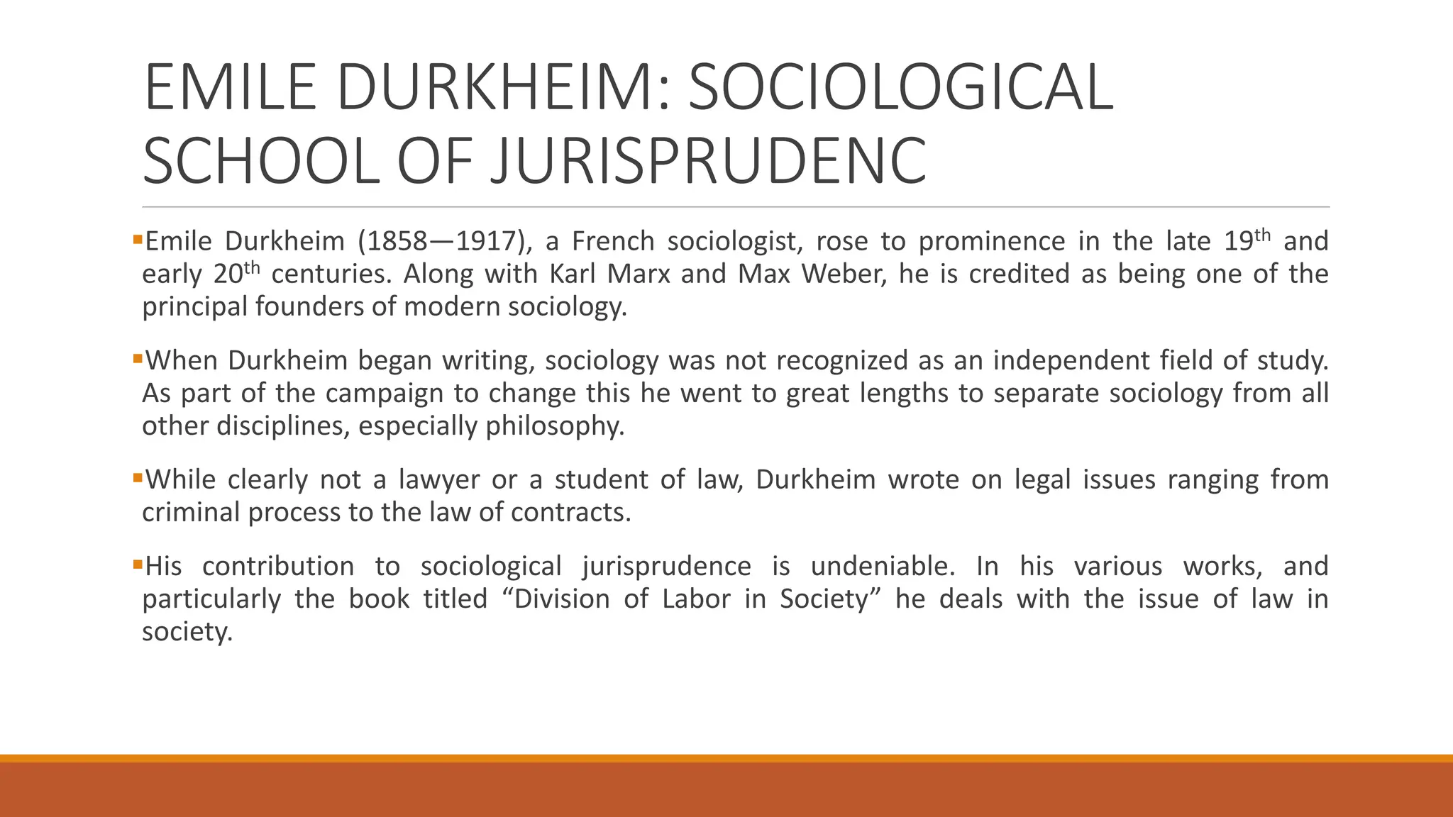 UNIT 2 EMILE DURKHEIM and his concept of social solidarity and social ...