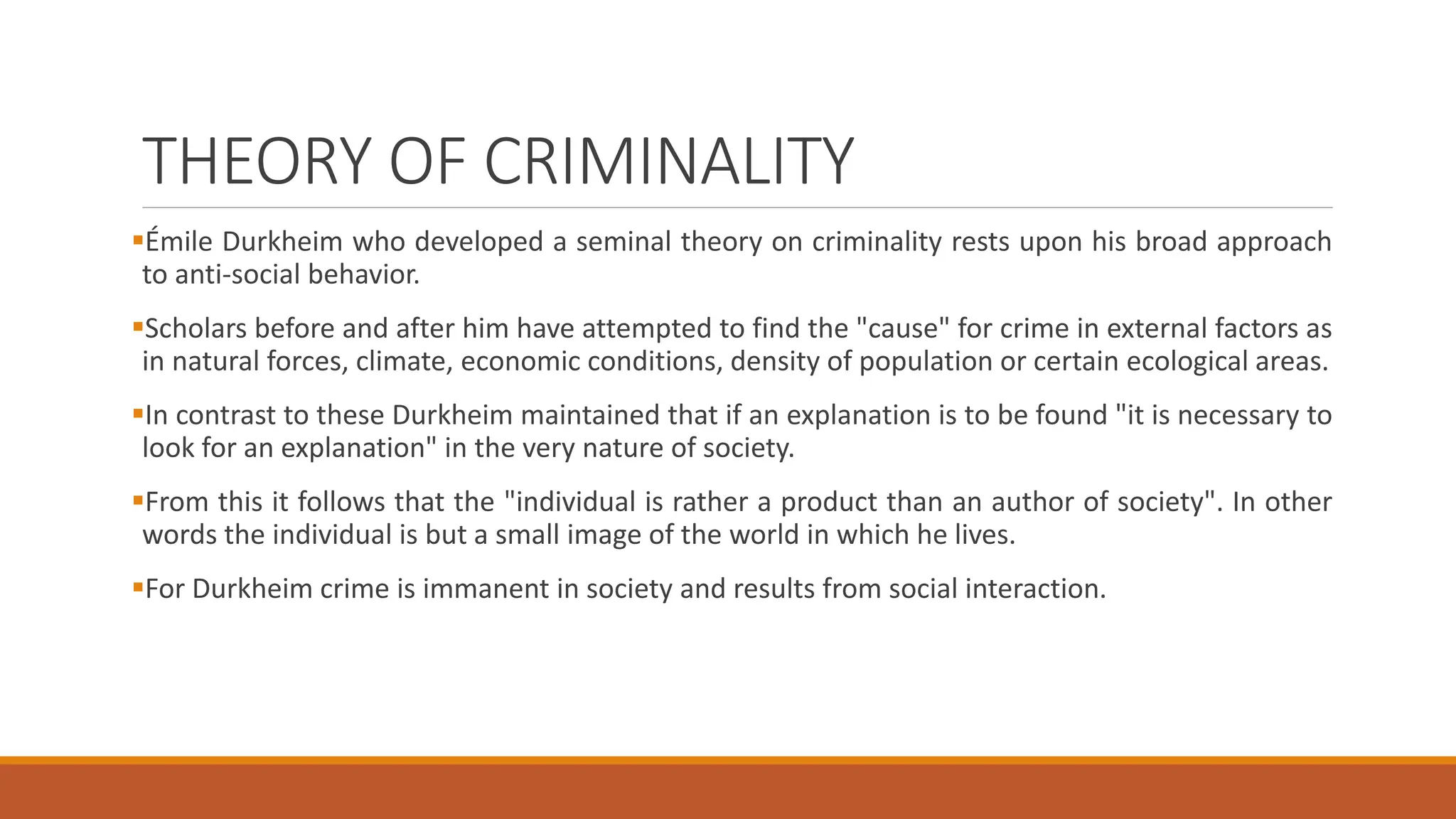UNIT 2 EMILE DURKHEIM and his concept of social solidarity and social ...
