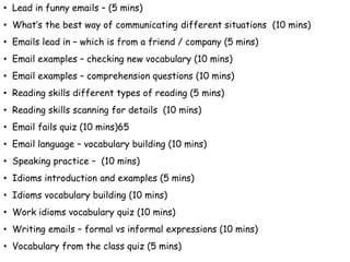 Unit 2 English for life Reading (Entry 3) Emails.pptx